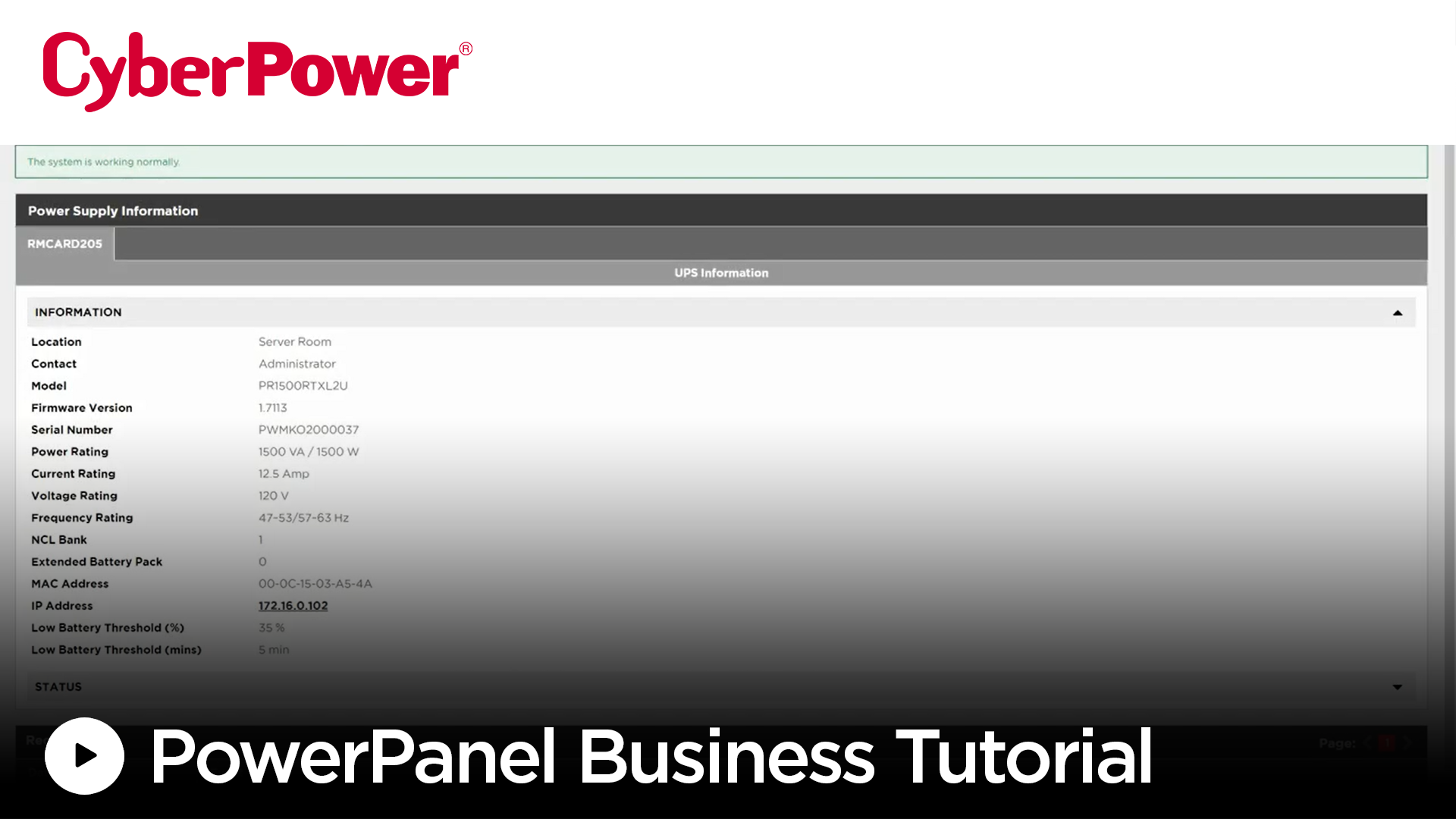 PowerPanel® Business Command Script | Software Tutorial, Video | CyberPower