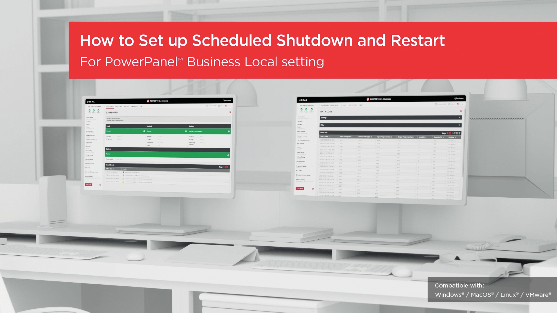 PowerPanel® Business Scheduled Shutdown-Restart | Software Tutorial ...